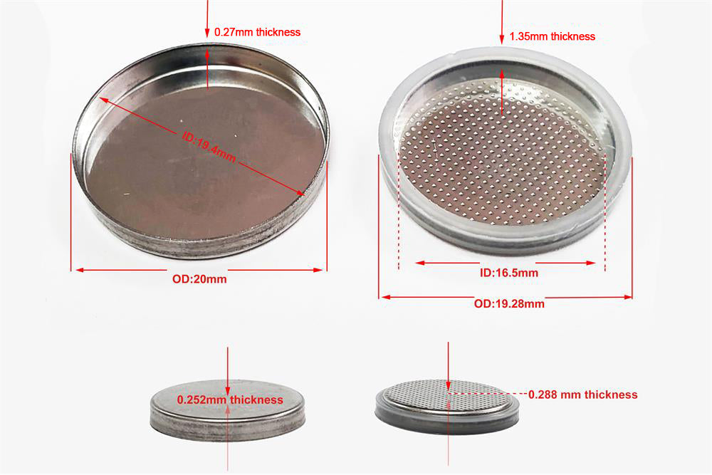 CR2032 Coin Cell Cases (20d x 3.2t mm) with SS304 & SS316 Option - 100 ...