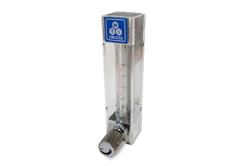 Compact Direct Read Flow Meter, Max 2000 cc/min. with two male fittings ...