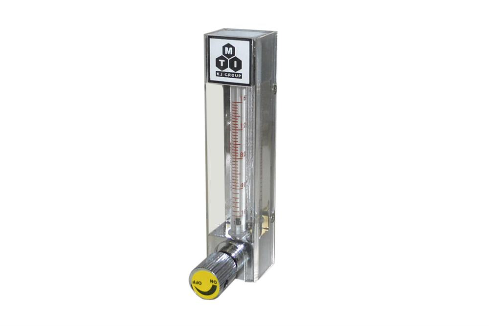 Compact Direct Read Flow Meter, 800 - 8000 cc/min. with two male fitti ...