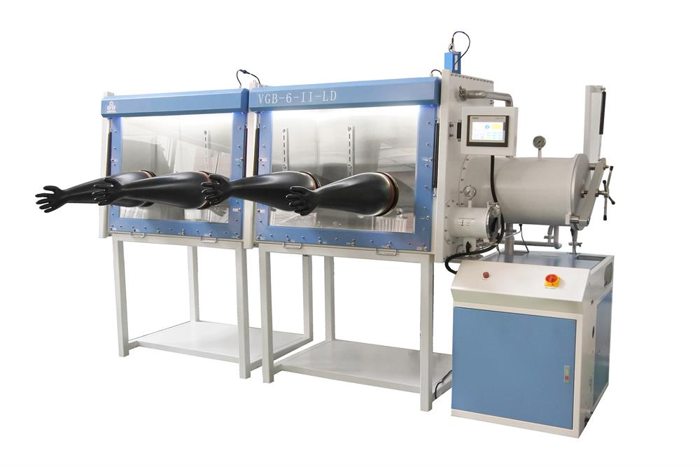 Dual Chamber Glove Box with Gas Purification System (H2O & O2