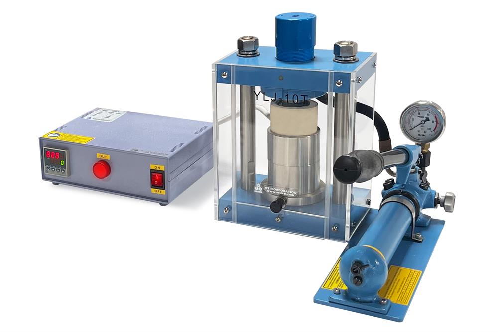 Hydraulic Pellet Press with 12 mm Si3N4 Die (550 °C Max) and Temperatu ...